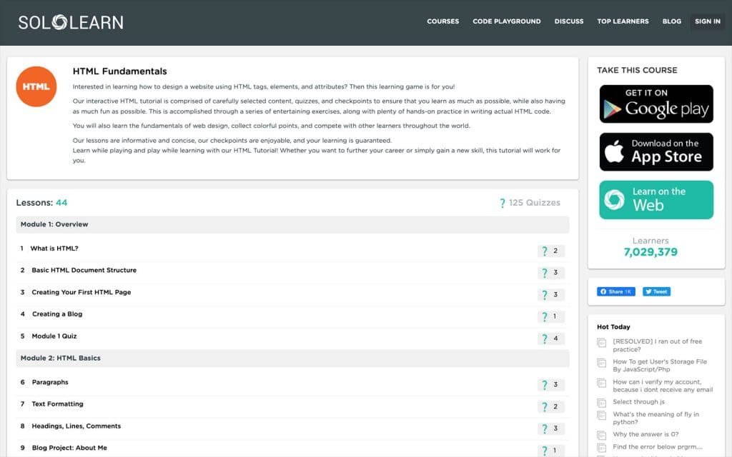 Resources where you can learn HTML for free - Learn at SLICEmyPAGE